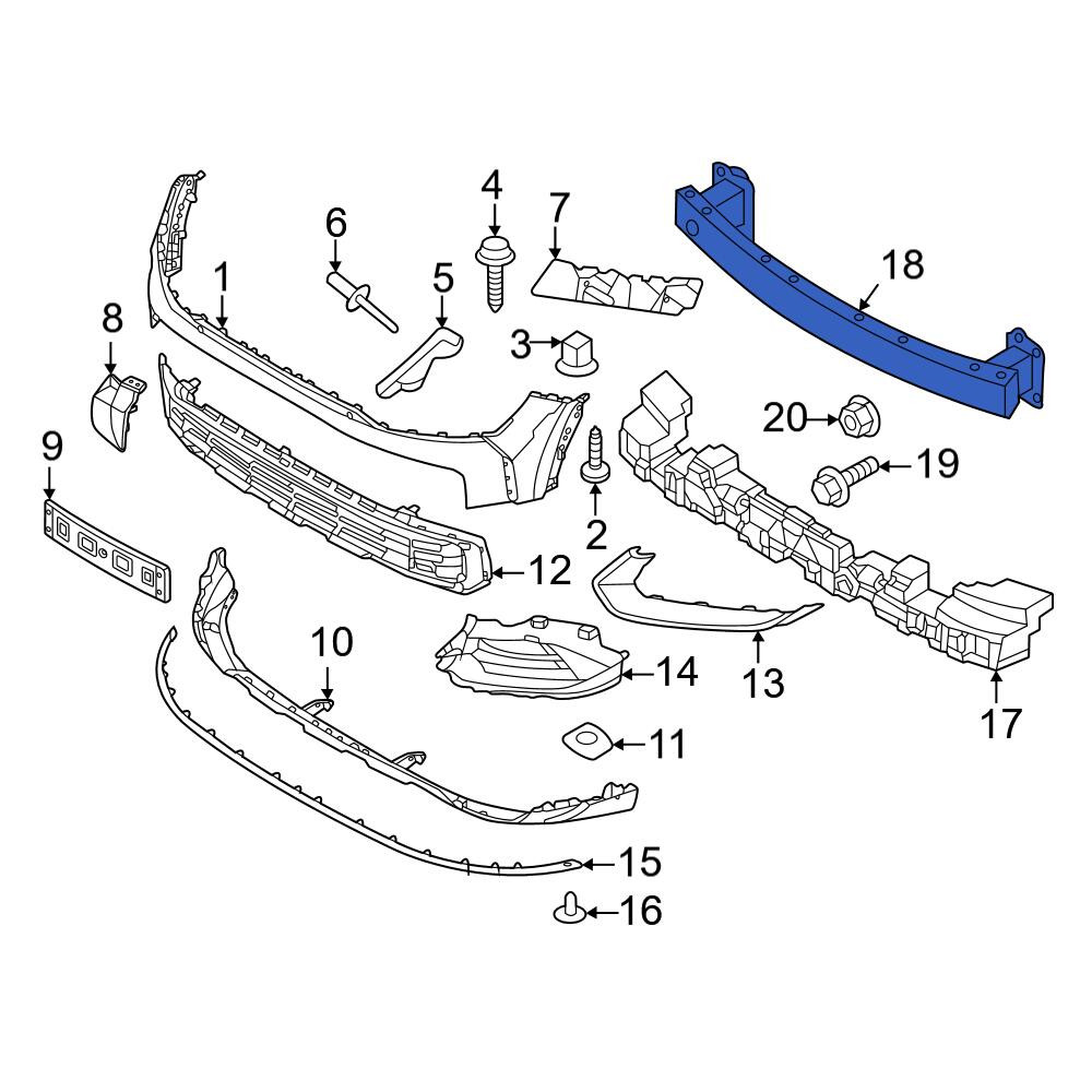 Kia OE 64900CH000 - Front Bumper Impact Bar