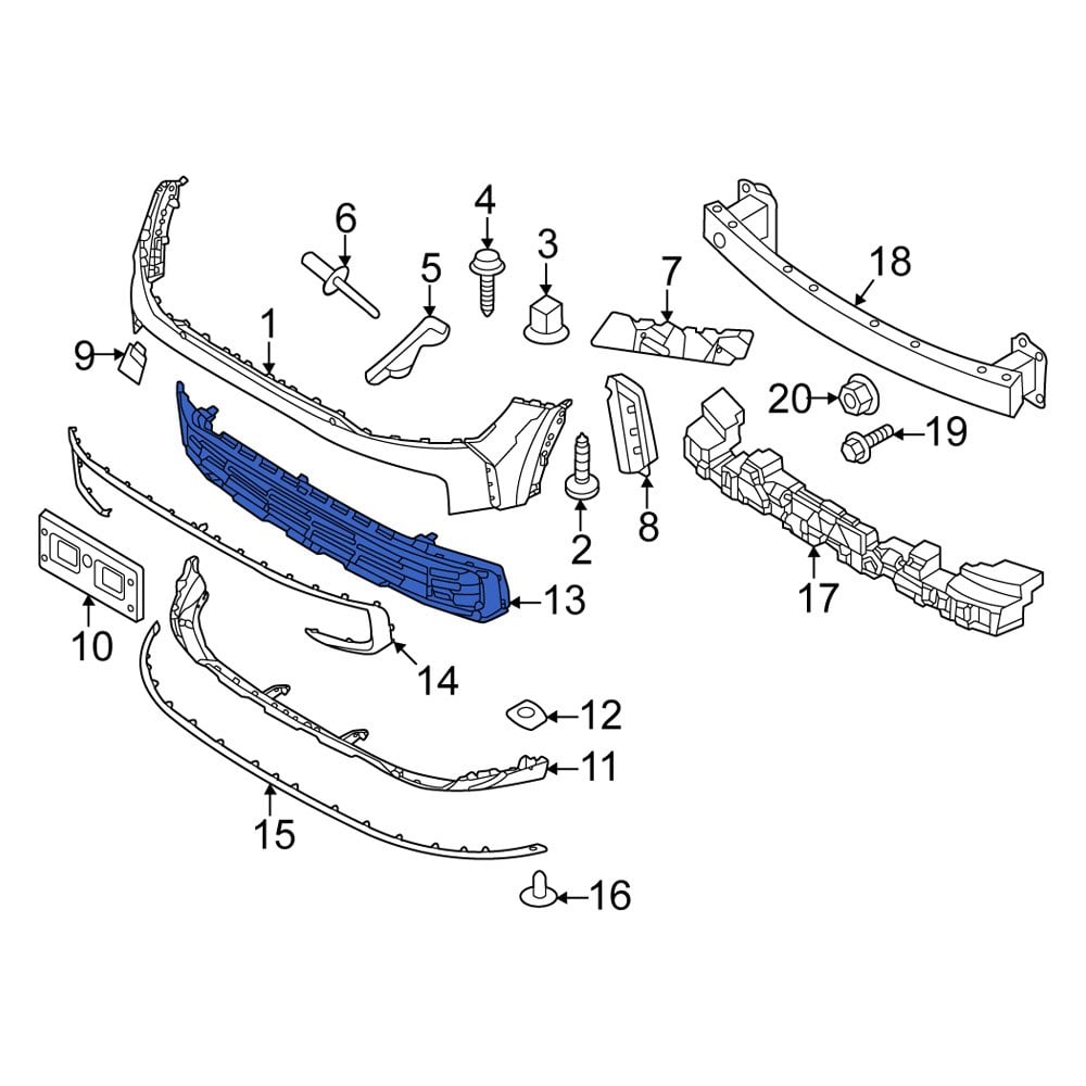 Kia OE 86531DW000 - Front Lower Grille