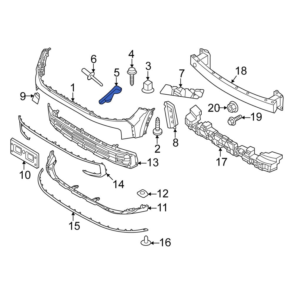 Kia OE 865A8P1000 - Front Right Inner Bumper Cover Bracket
