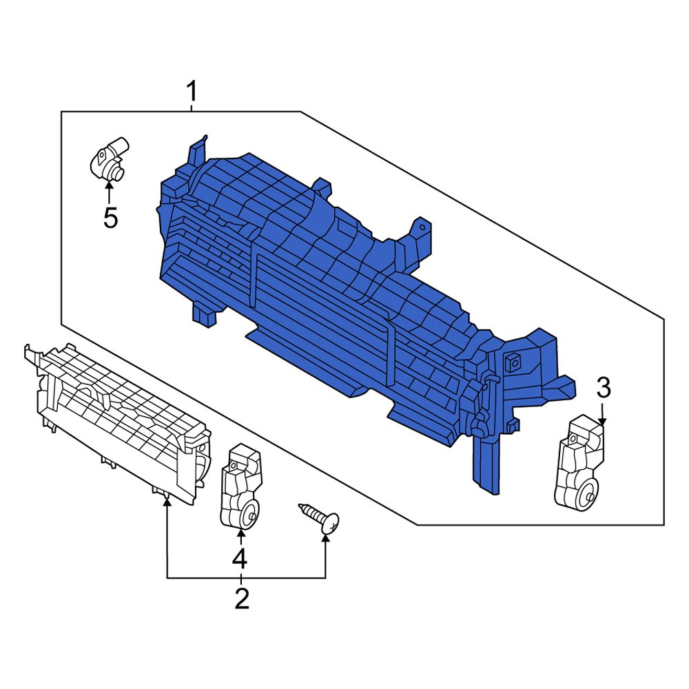 Kia OE 86950CH100 - Front Upper Radiator Shutter Assembly