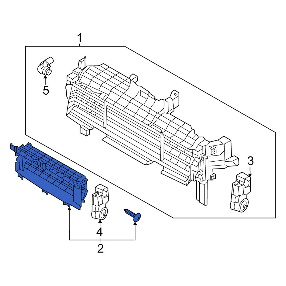 Kia OE 86960CH300 - Front Lower Radiator Shutter Assembly