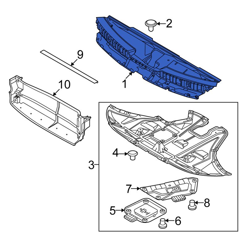 Kia OE 86391CH000 - Front Radiator Support Access Cover