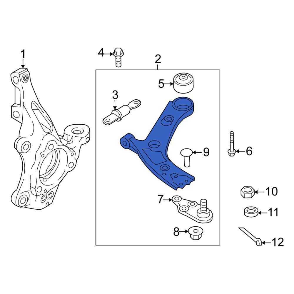 Kia OE 54500N9000 - Front Left Suspension Control Arm