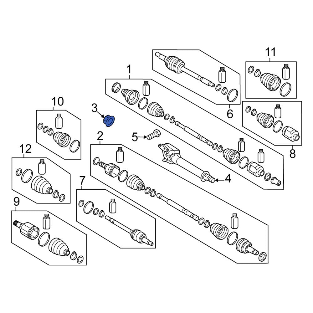 Kia OE 495514T000 - CV Joint Nut