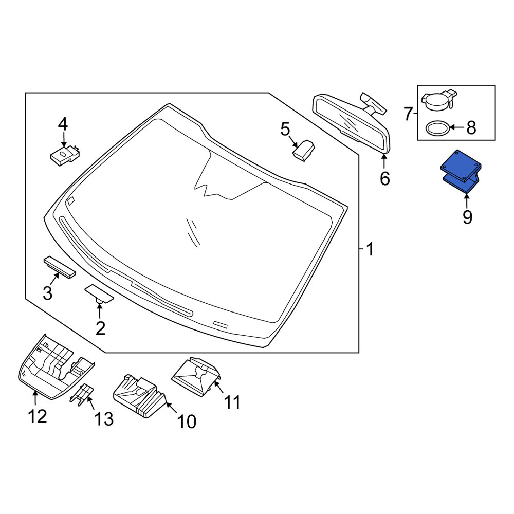 Kia OE 960313N510 - Front Rain Sensor Cover