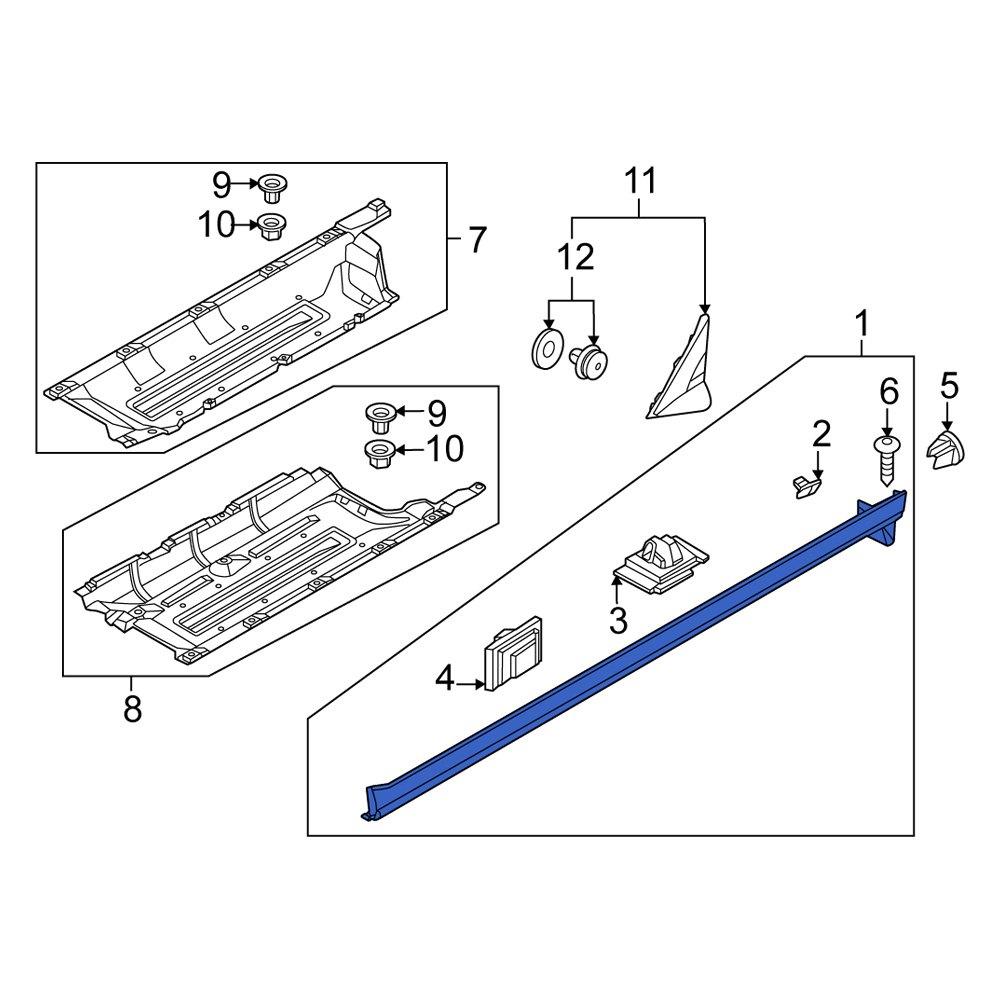 Kia OE 87751DW000 - Left Rocker Panel Guard