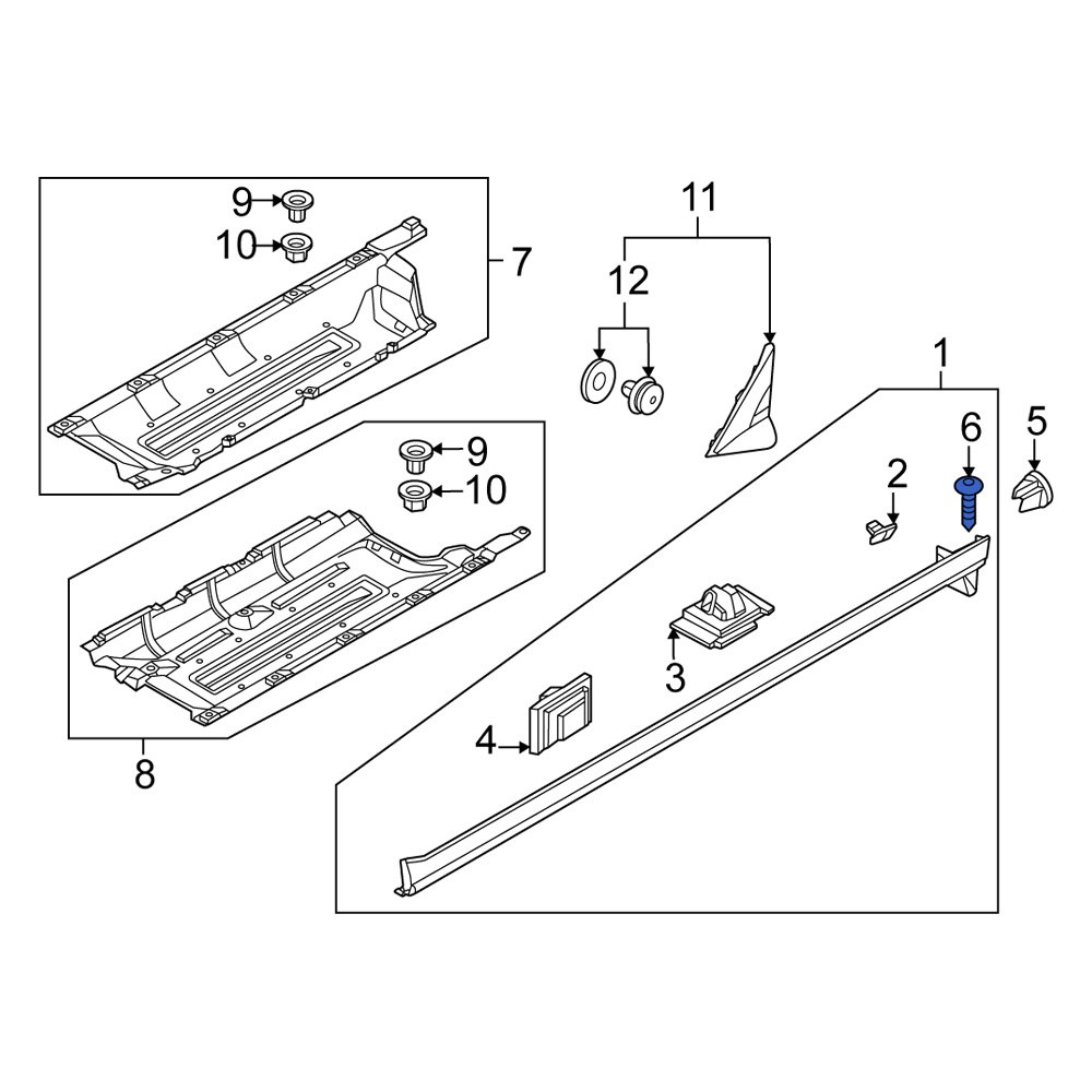 Kia OE 1249305127B - Rocker Panel Molding Screw