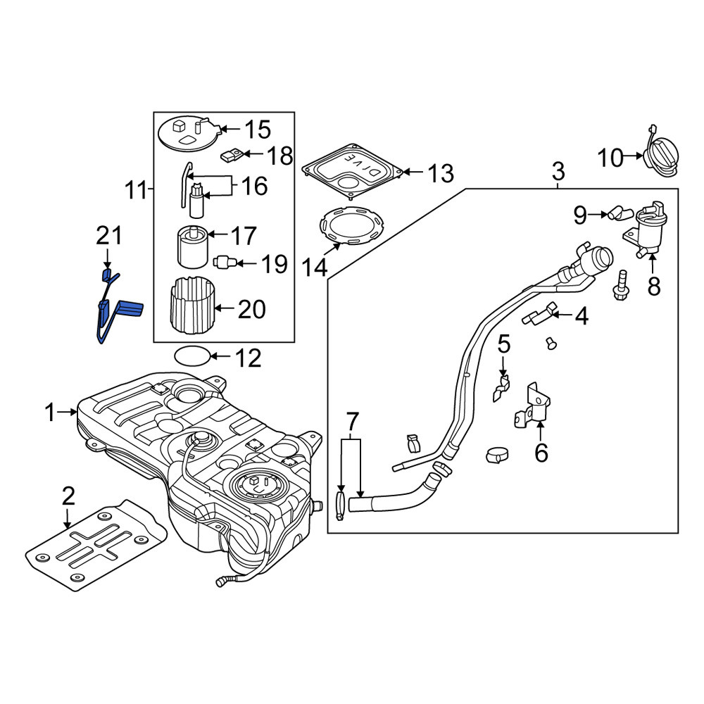 Kia OE 94460CW000 - Fuel Sender and Hanger Assembly