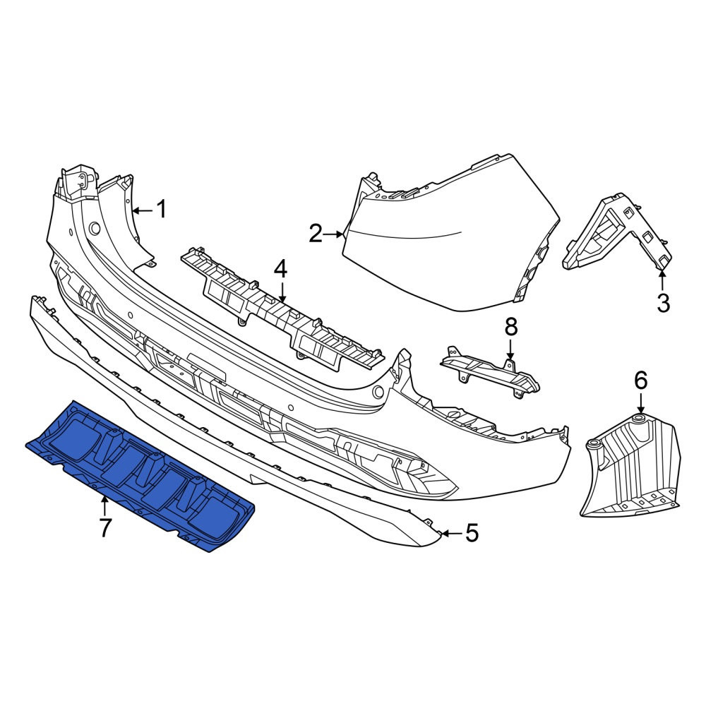 Kia OE 866A1DW000 - Rear Bumper Cover Heat Shield