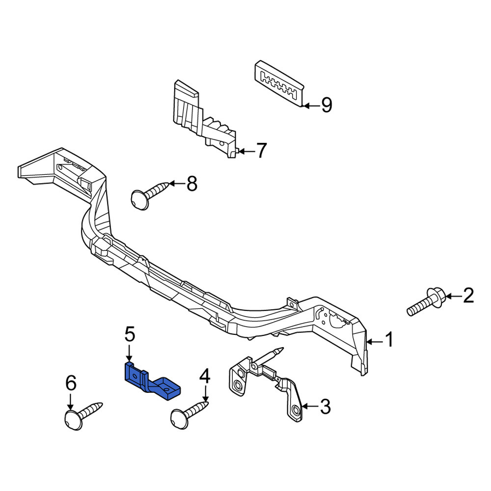 Kia OE 86636DW000 - Rear Lower Bumper Impact Bar Brace