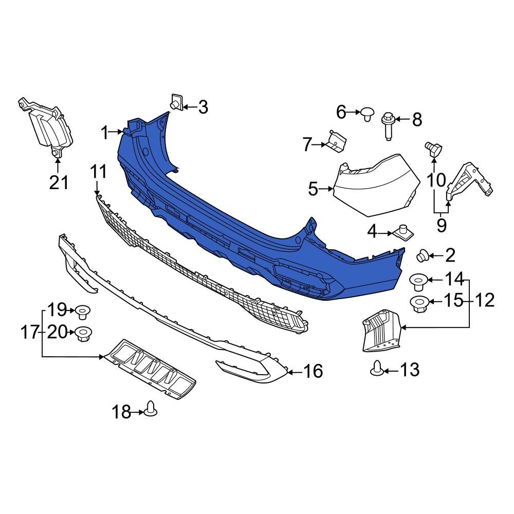 Kia OE 86612DWEA0 - Rear Lower Bumper Cover
