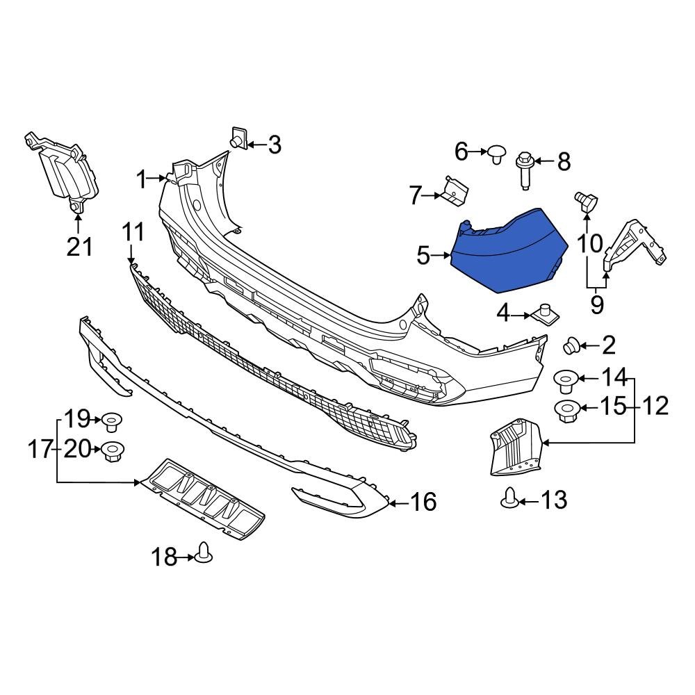 Kia OE 86511DWEA0 - Front Upper Bumper Cover