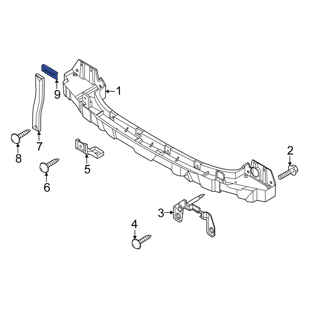 Kia OE 865931U200 - Front Bumper Impact Absorber Clip