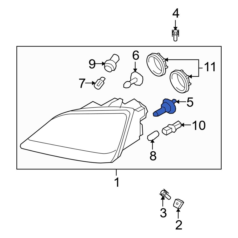 Kia OE 1864955009H - Front Headlight Bulb
