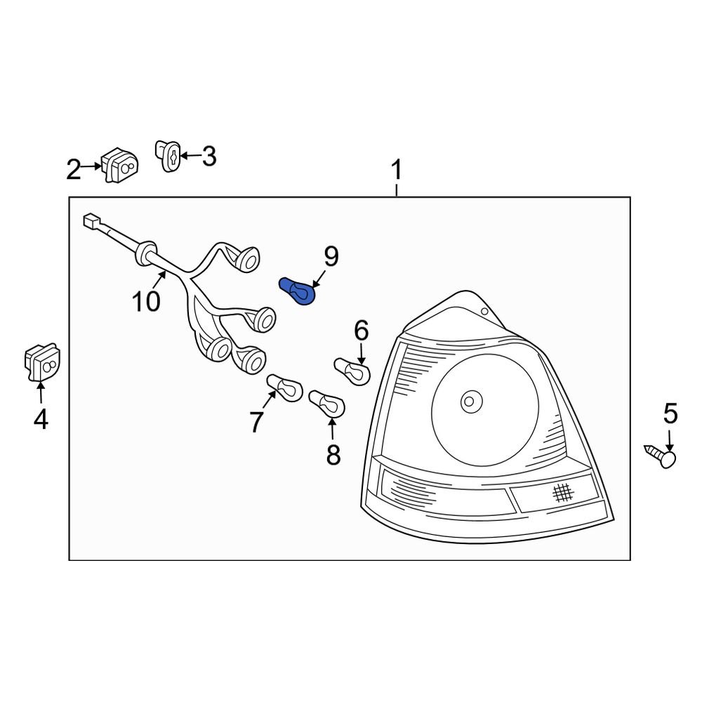 Kia OE 1864428088L - Rear Tail Light Bulb