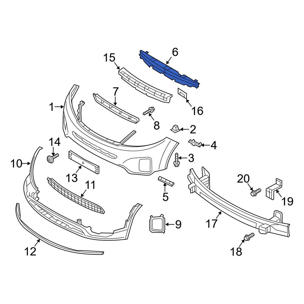 Kia OE 865751U500 - Front Lower Bumper Cover Bracket