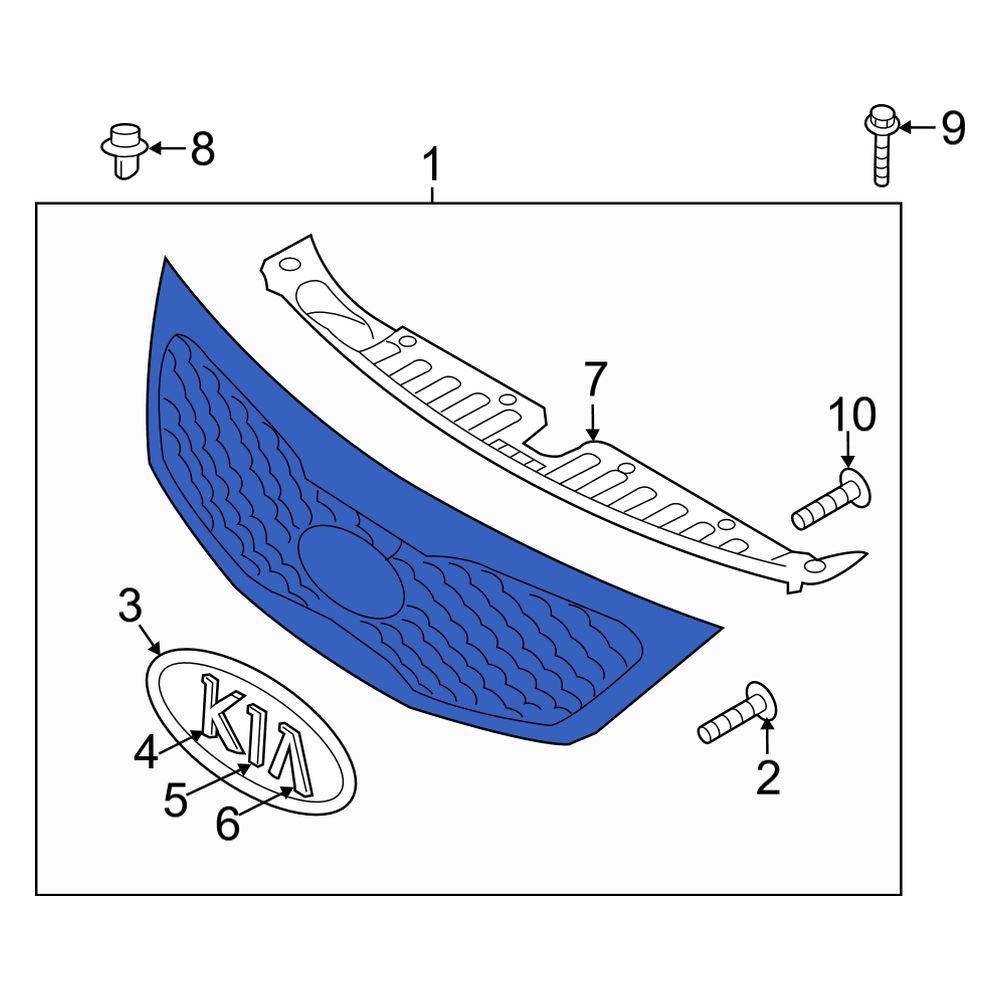 Kia OE 863502P000 - Front Grille