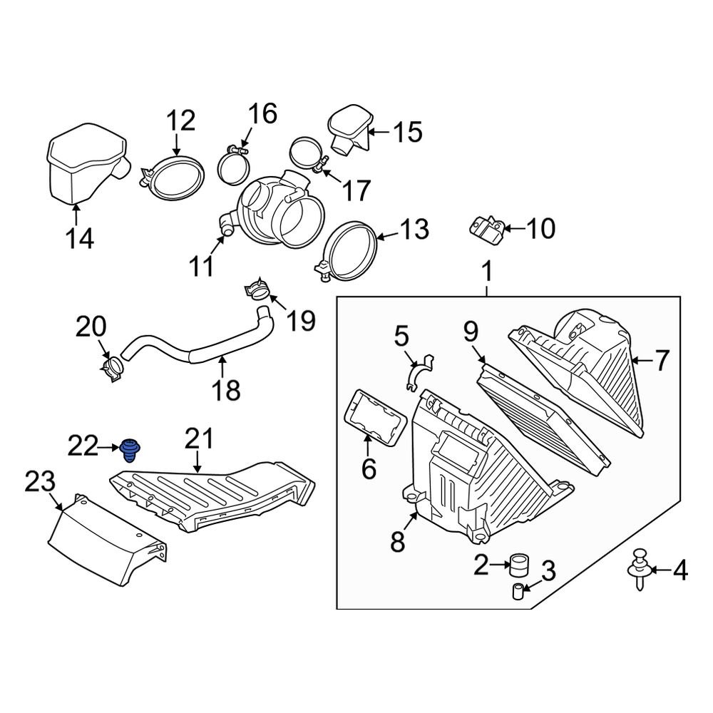 Kia OE 8659028000 - Engine Air Intake Hose Clip