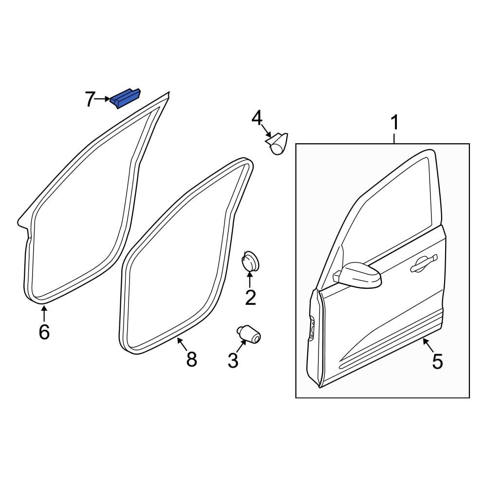 Kia OE 8213422000 - Front Door Seal Clip