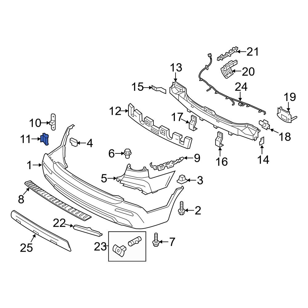 Kia OE 866542P000 - Rear Right Bumper Cover Bracket