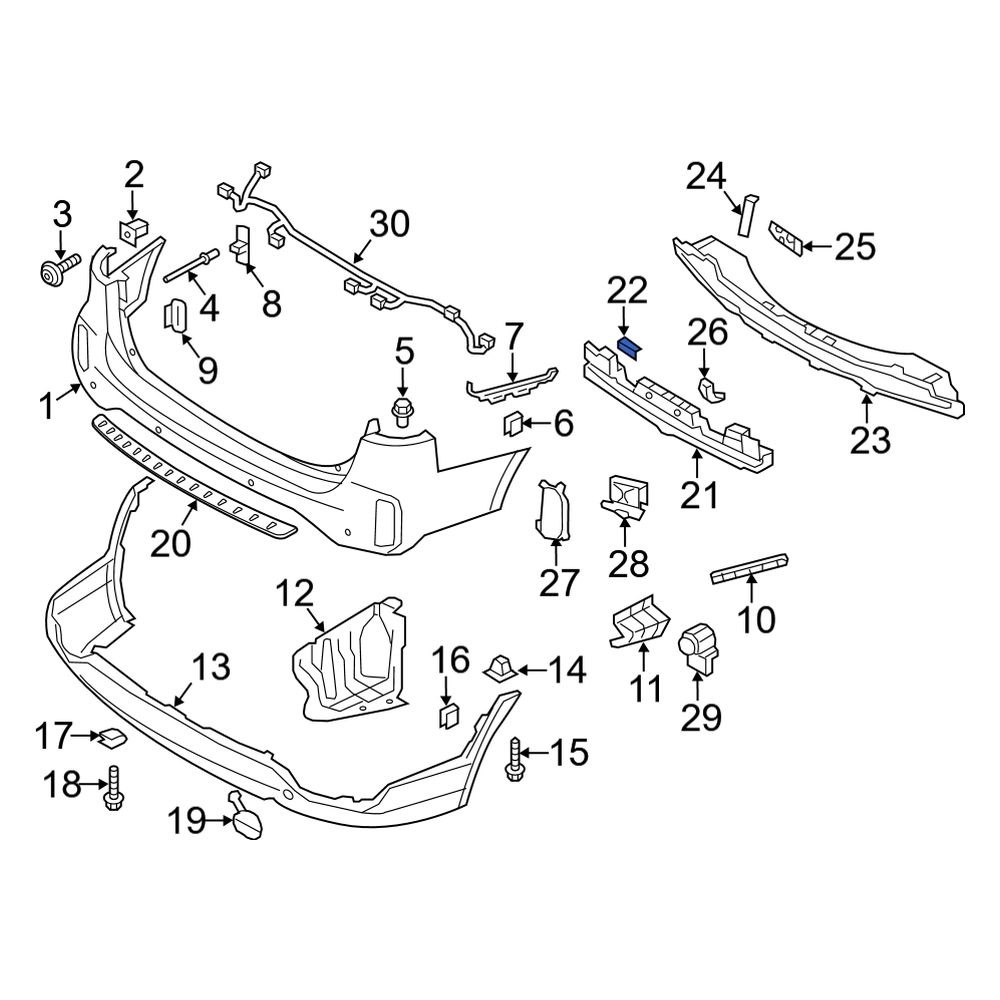 Kia OE 865931U200 - Front Bumper Impact Absorber Clip