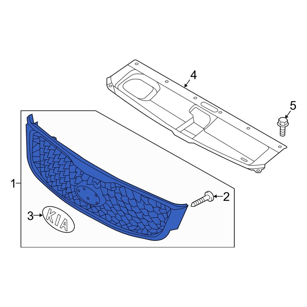 Kia OE 86380C6810 - Front Grille