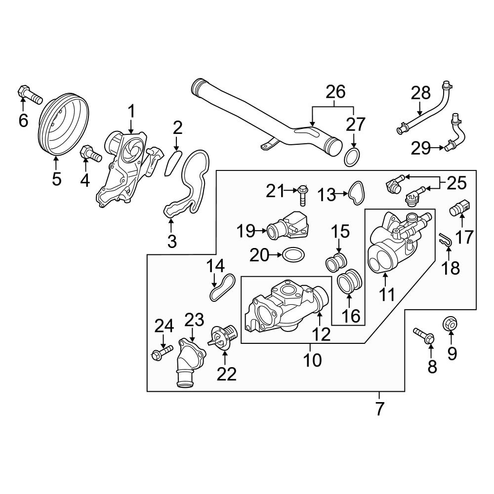 Kia OE 256223CAA0 - Engine Coolant Thermostat Housing