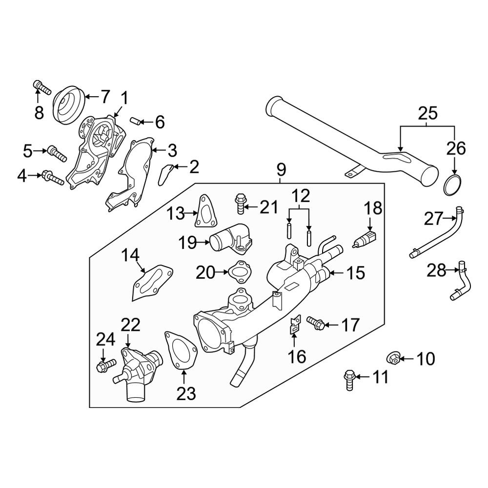 Kia OE 255003L300 - Engine Coolant Thermostat Kit