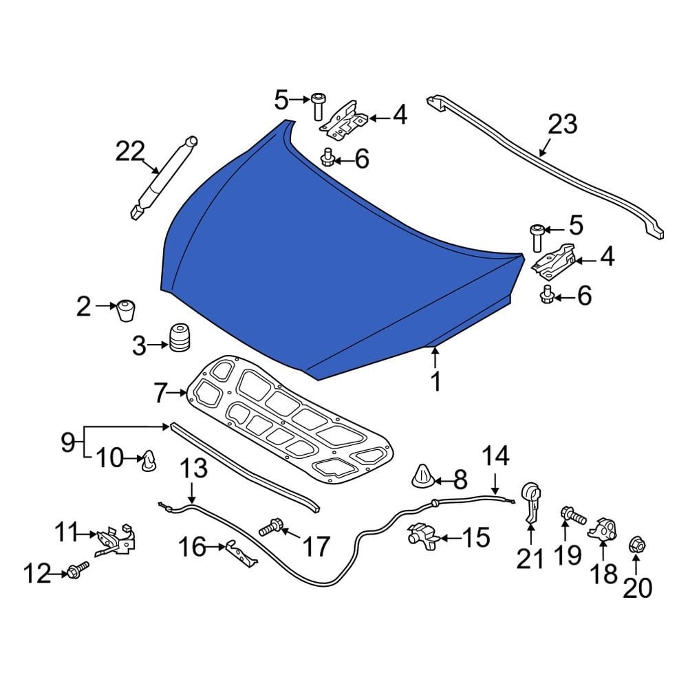 Kia OE 66400C5000 - Front Hood Panel