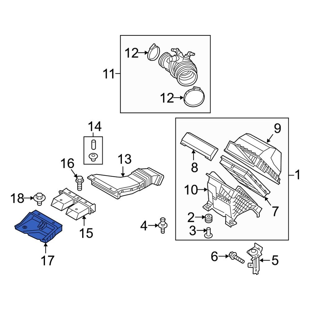 Kia OE 28213C5100 - Front Engine Air Intake Hose