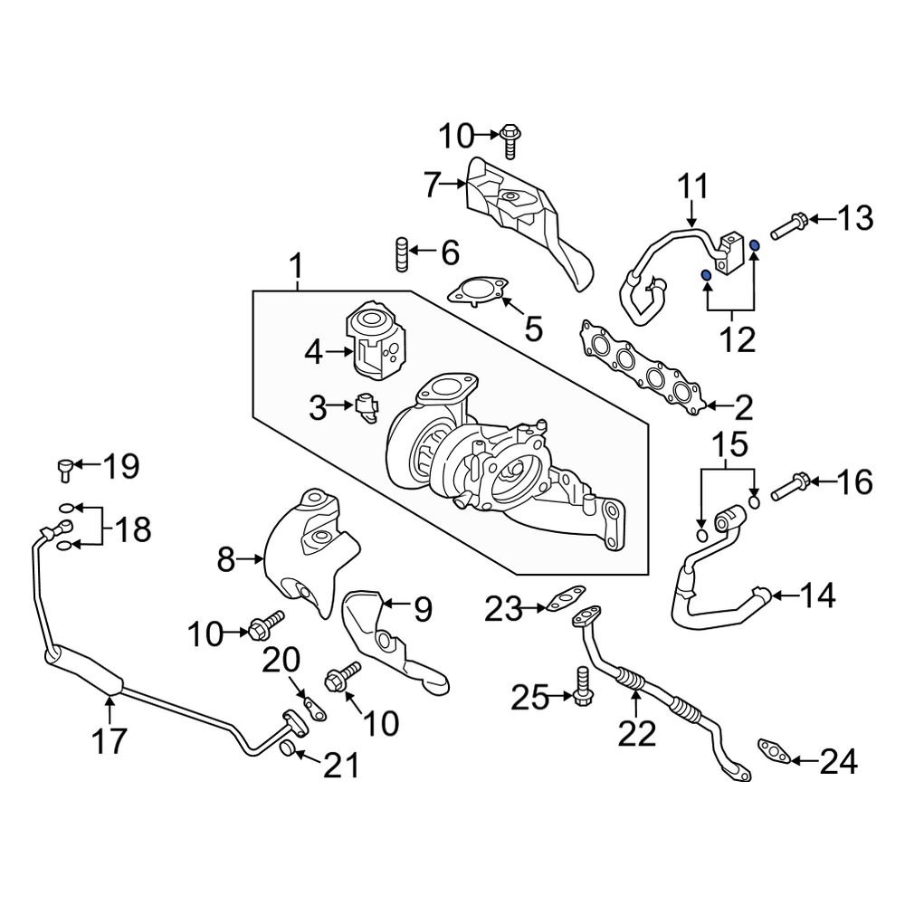 Kia OE 1751212000 - Turbocharger Coolant Line Gasket