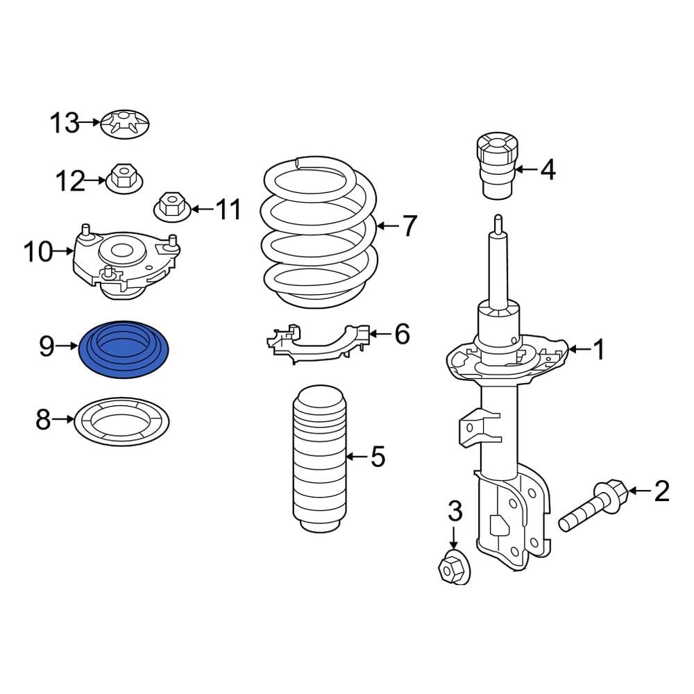 Kia OE 54612C5000 - Front Suspension Strut Bearing