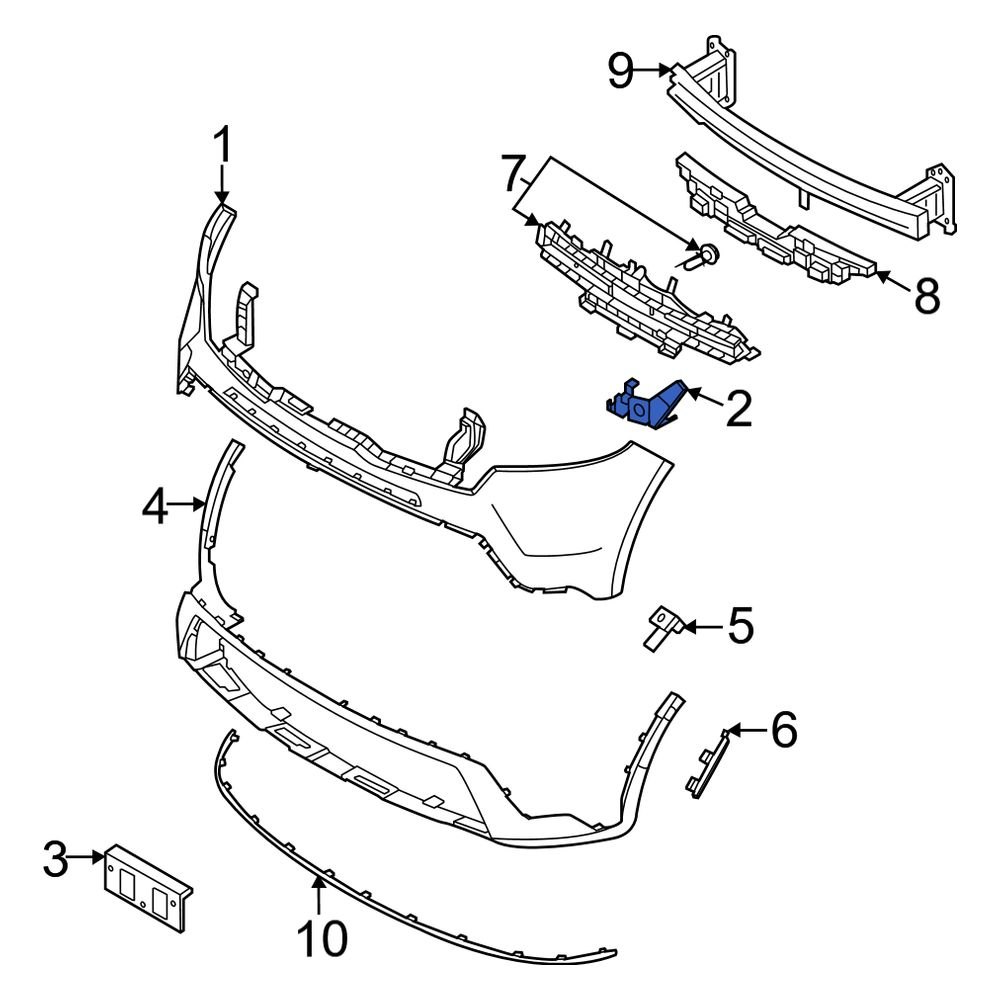 Kia OE 86528R5000 - Front Right Upper Bumper Cover Bracket