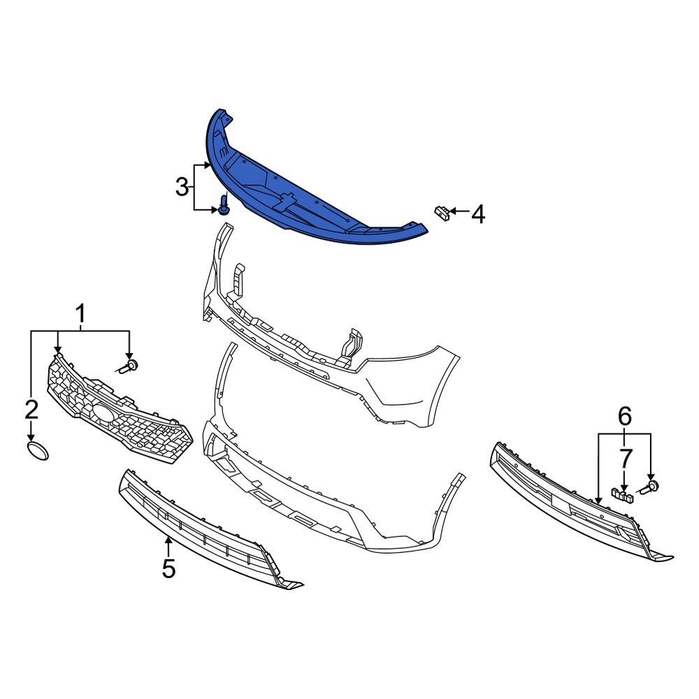 Kia OE 86370R5000 - Front Radiator Support Access Cover