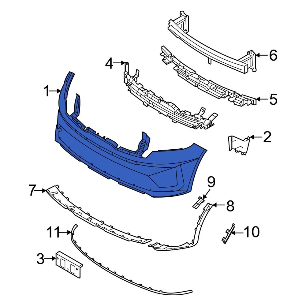 Kia OE 86511R5300 - Front Bumper Cover