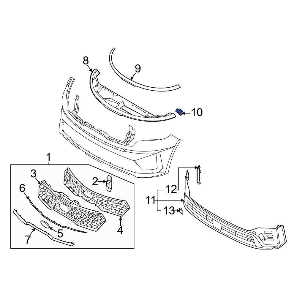 Kia OE 86526P2001 - Right Radiator Support Access Cover Bracket