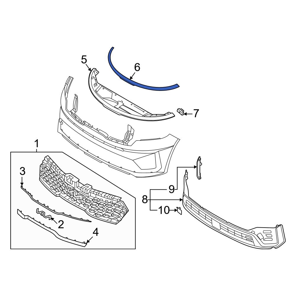 Kia OE 86371P2100 - Front Upper Grille Molding