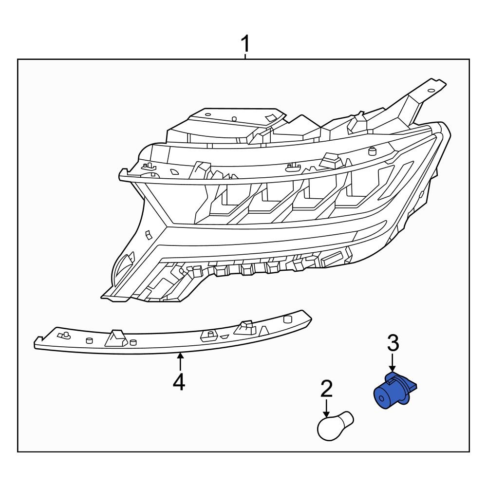 Kia OE 92166F1000 - Front Headlight Socket