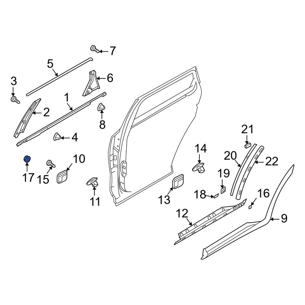 Kia OE 863553E000 - Door Molding Nut