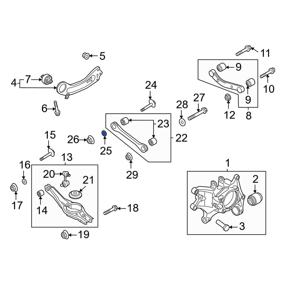 Kia OE 552232B100 - Rear Alignment Camber Adjusting Eccentric