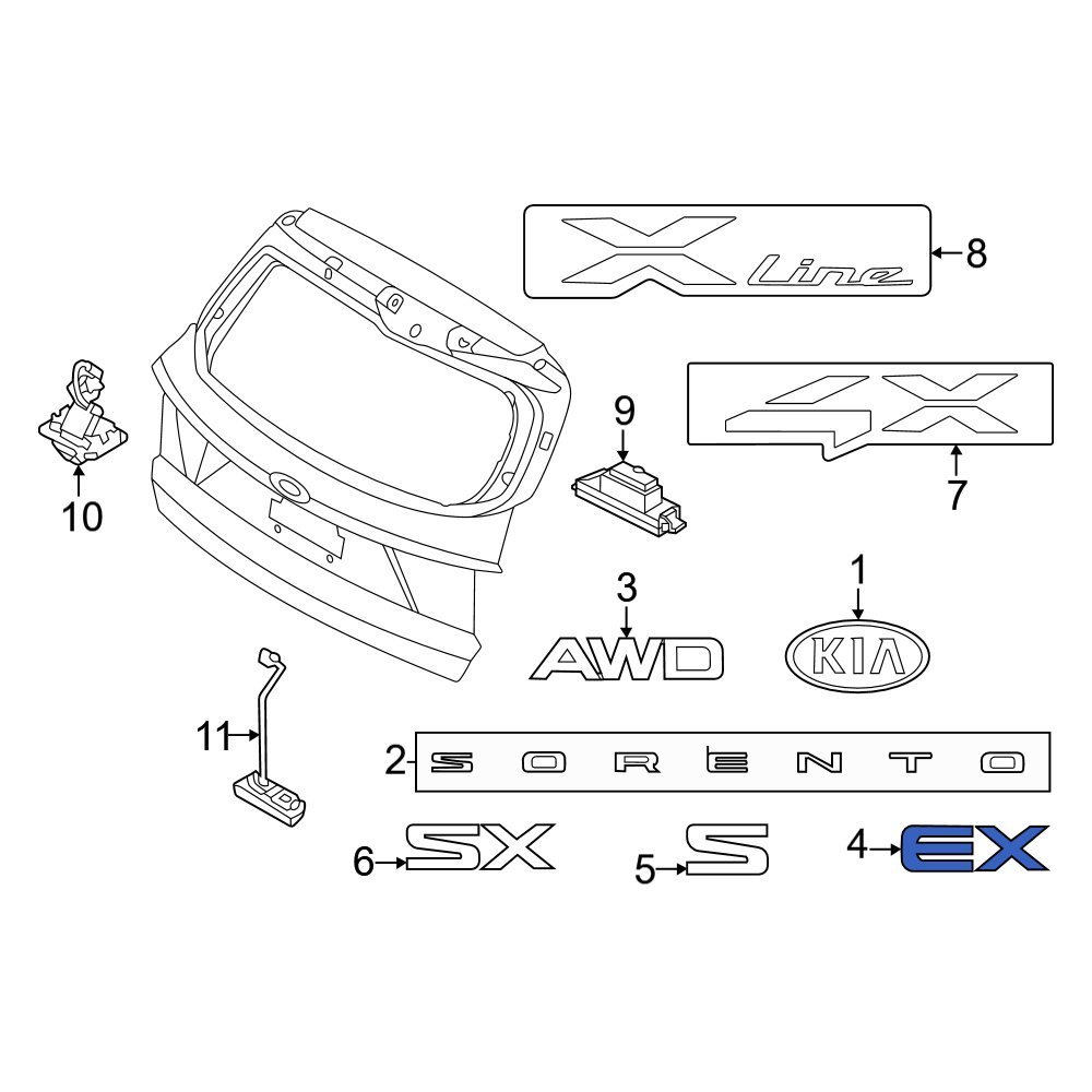 Kia OE 86300R5200 - Rear Hatch Emblem
