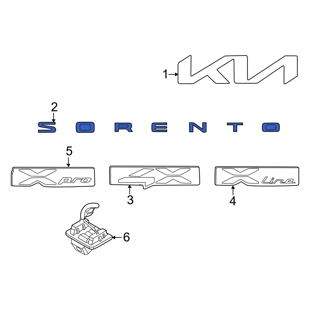 Kia OE 86310P2000 - Rear Hatch Emblem