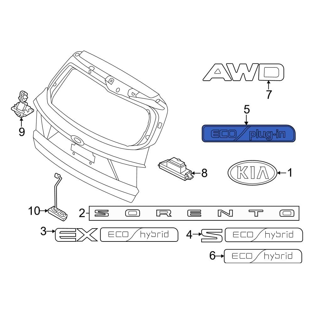 Kia OE 86300R5200 - Rear Hatch Emblem
