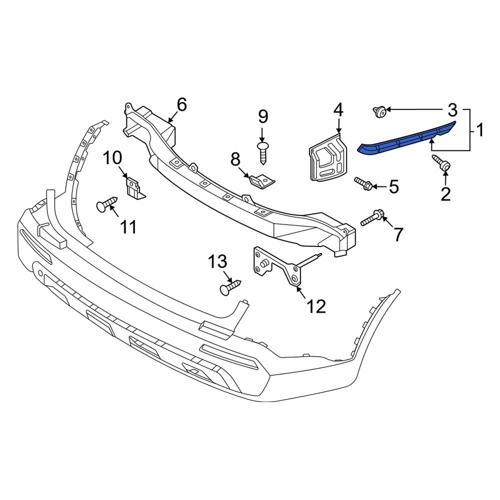 Kia OE 86651R5000 - Rear Left Upper Bumper Cover Bracket