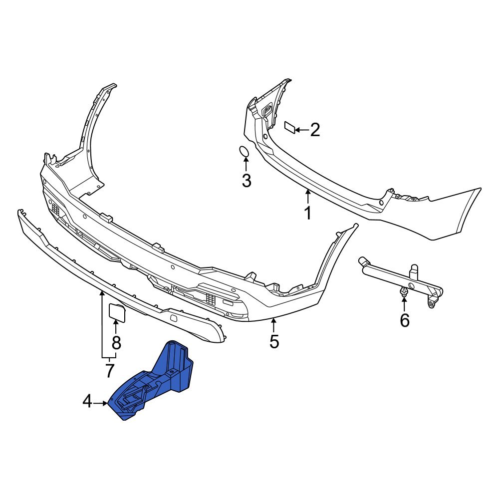 Kia OE 86675R5000 - Rear Left Bumper Splash Shield