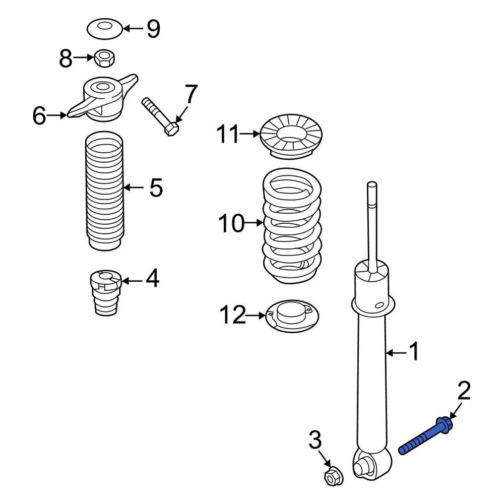 Kia OE 527122G000 - Lower Suspension Shock Absorber Bolt