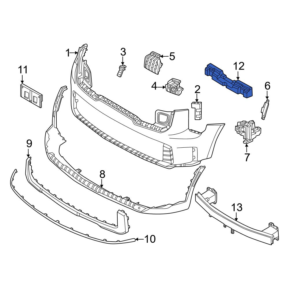 Kia OE 86520P2000 - Front Bumper Impact Absorber