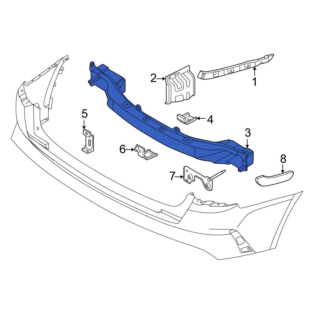 Kia OE 86631R5000 - Rear Bumper Impact Bar