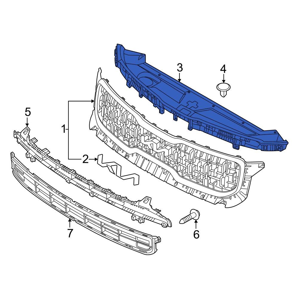 Kia OE 86391S9500 - Front Upper Radiator Support Access Cover