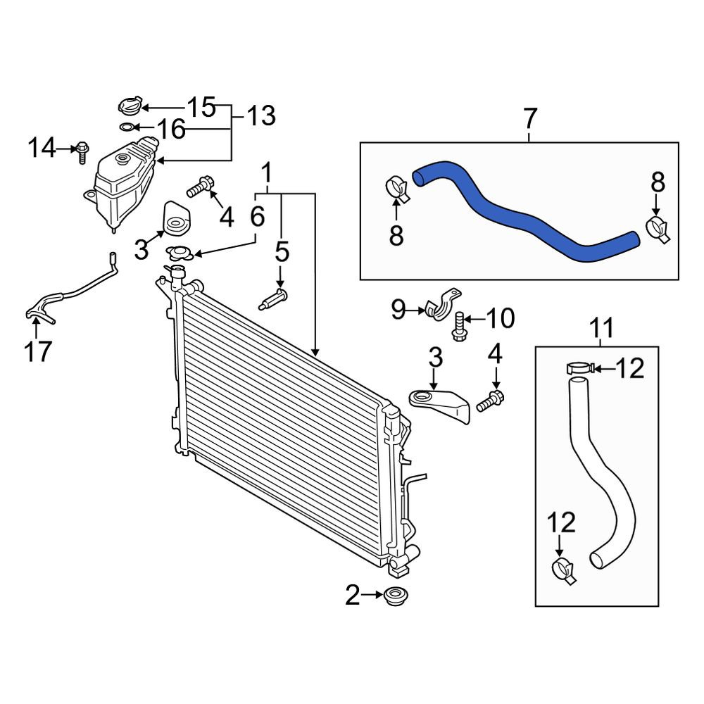 Kia OE 25414S9000 - Upper Radiator Coolant Hose
